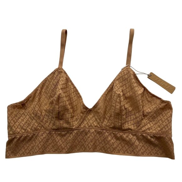 SKIMS | Intimates & Sleepwear | Skims Logo Mesh Triangle Bralette Ochre ...